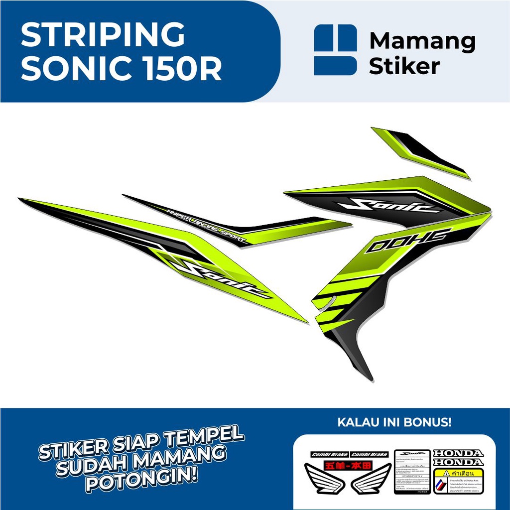 Jual STRIPING HONDA SONIC 150R 2019 VARIASI 1/STIKER SONIC 150/STICKER ...
