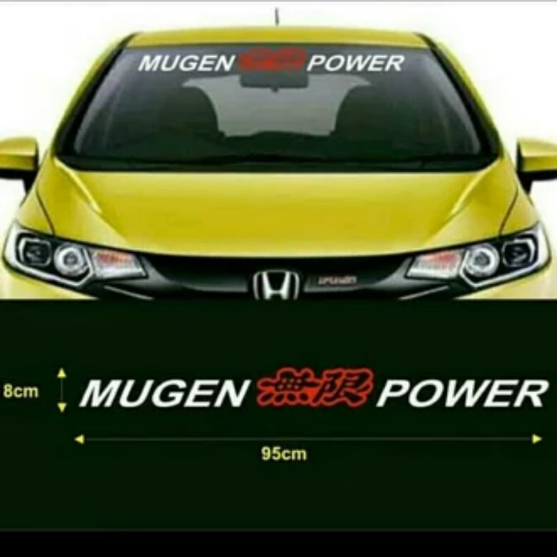 Jual STIKER MOBIL MUGEN POWER STICKER KACA DEPAN KEREN TERMURAH ...