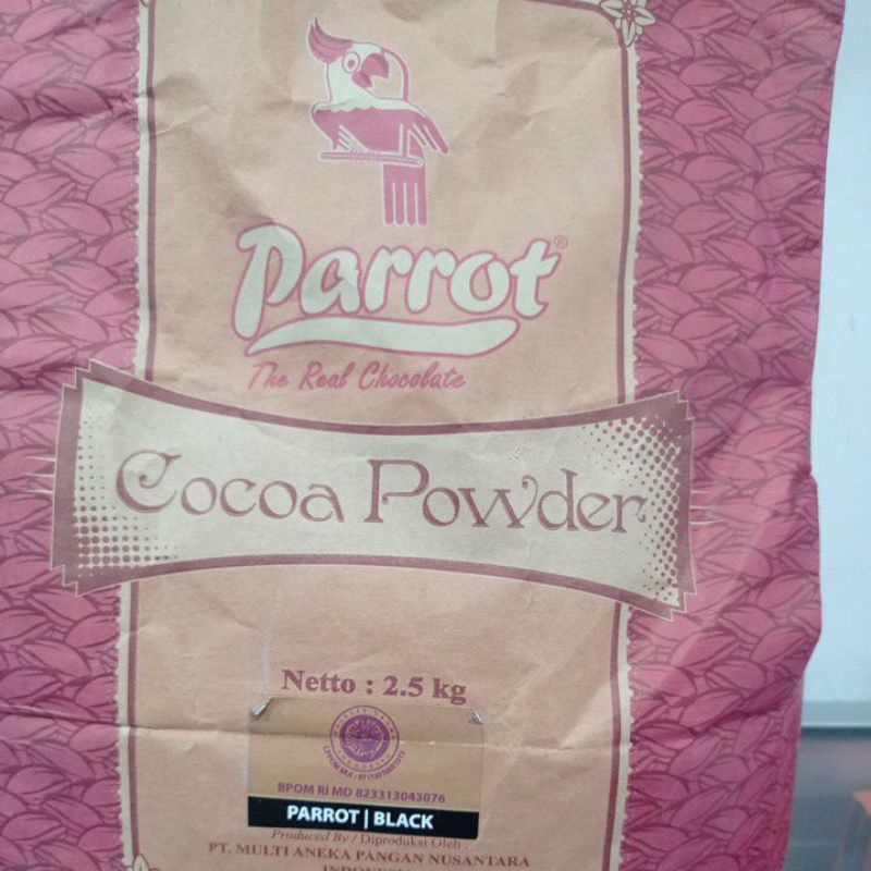 Jual cocoa powder parrot black kemasan repack 250 gram | Shopee Indonesia