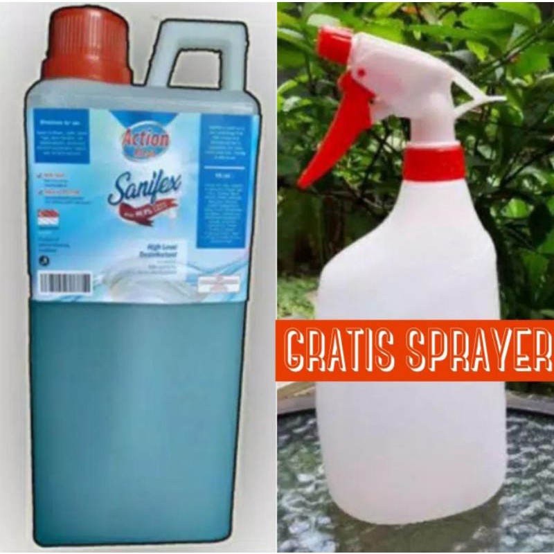Jual Disinfektan Sanifex Singapore Formula 1L + botol semprot Jet Spray ...