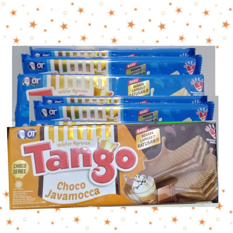 Jual WAFER TANGO CHOCO JAVAMOCCA NEW 130 G - TANGO ENAK - TANGO WAFER ...