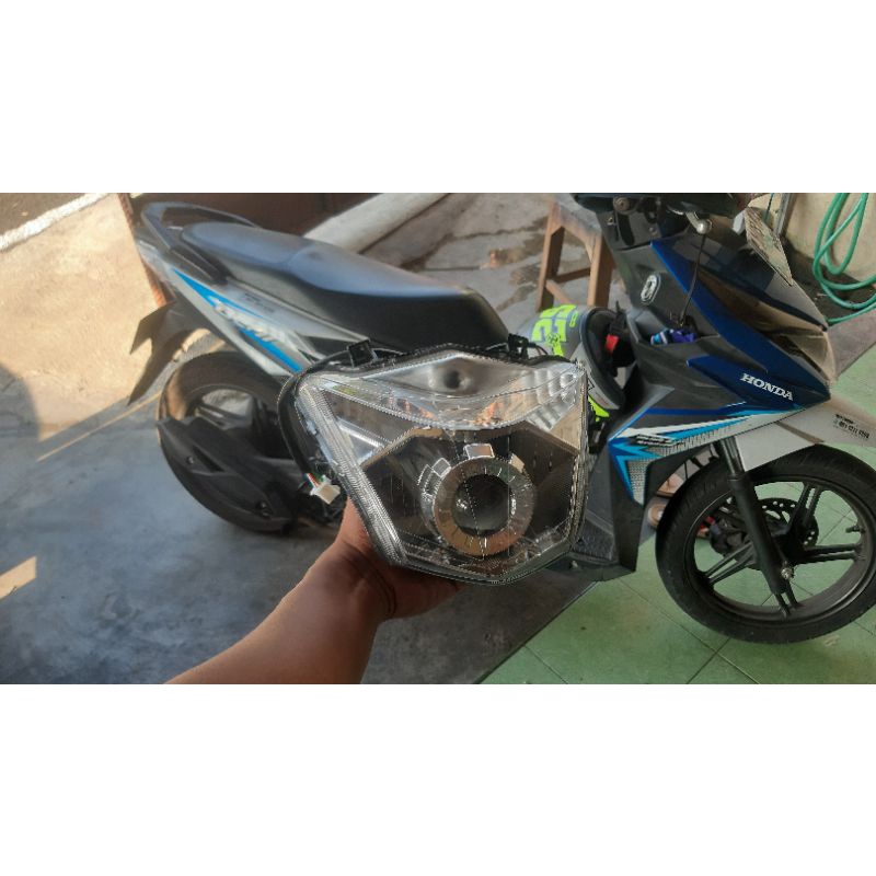 Jual Lampu Depan Headlamp Honda Beat ESP Modif Projie Biled AES 1,8 ...
