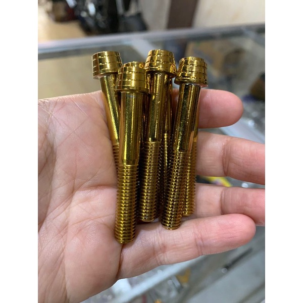 Jual Baut Probolt Gold Kerucut 8x55 Drat 12 Panjang Ulir 5,5cm Baut Kerucut Kaliper Monoblok 4p ...