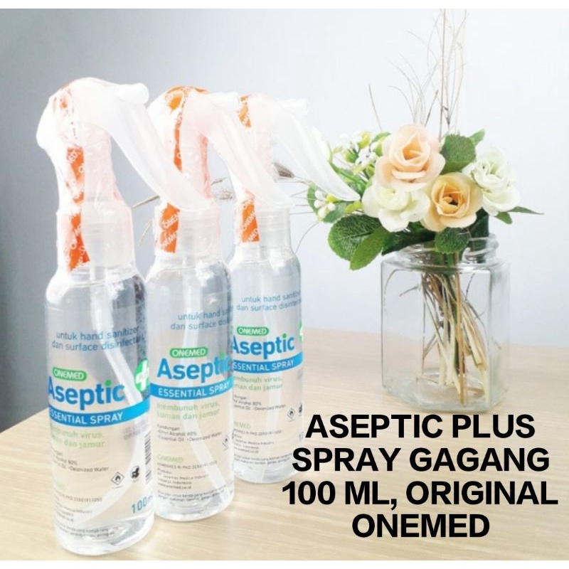 Jual hand sanitizer handsanitizer Aseptic plus esensial spray gagang ...