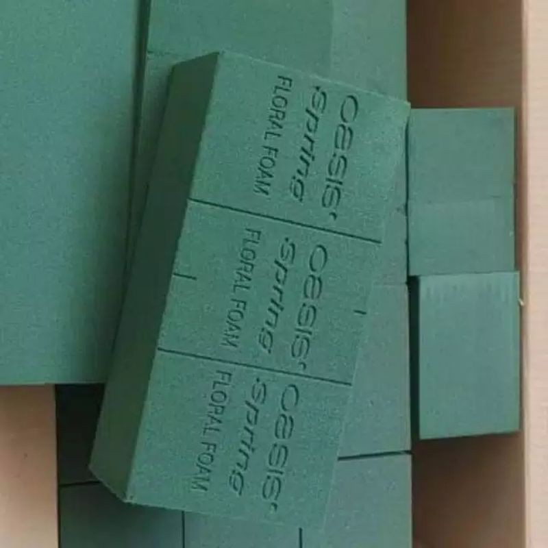 Jual Floral Foam Basah OASIS SPRING busa bunga hijau untuk bunga hidup ...
