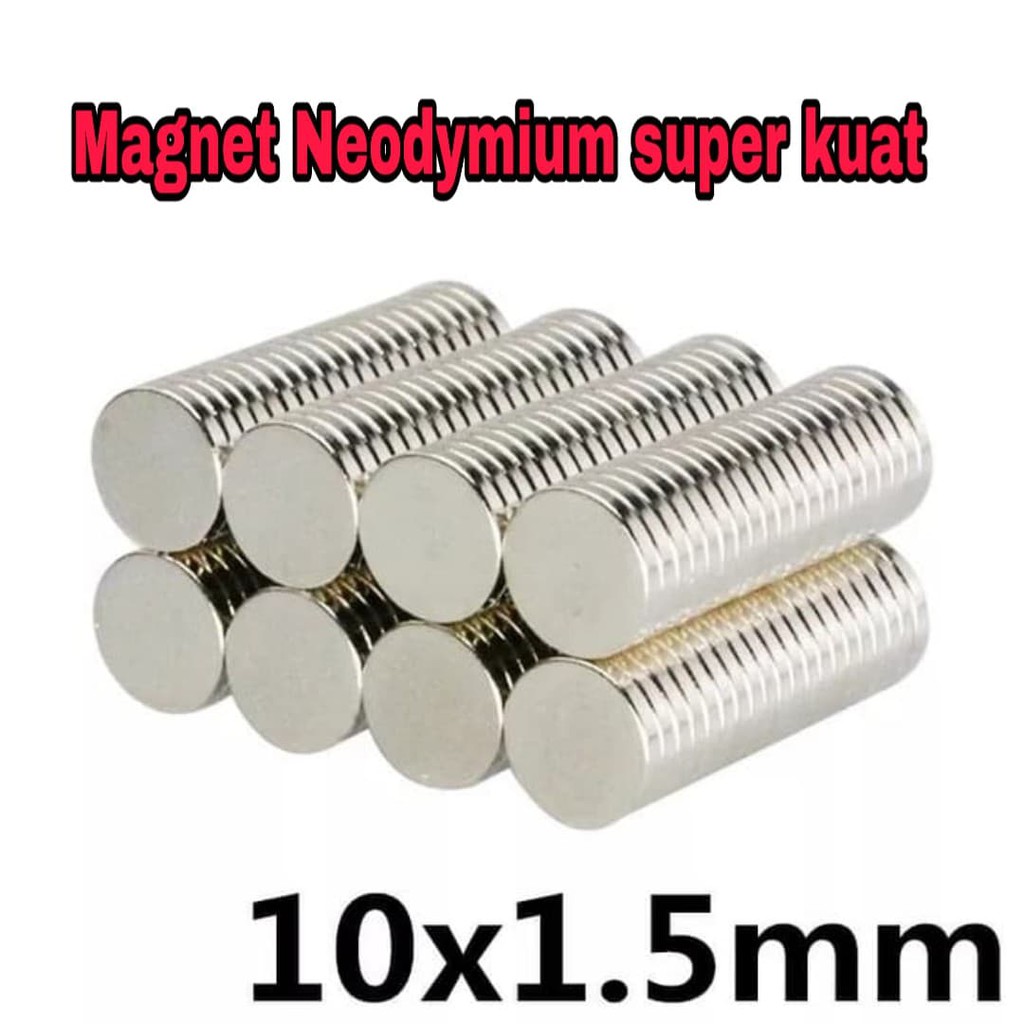 Jual MAGNET NEODYMIUM 10x1.5MM / 10x1,5 MM | Shopee Indonesia