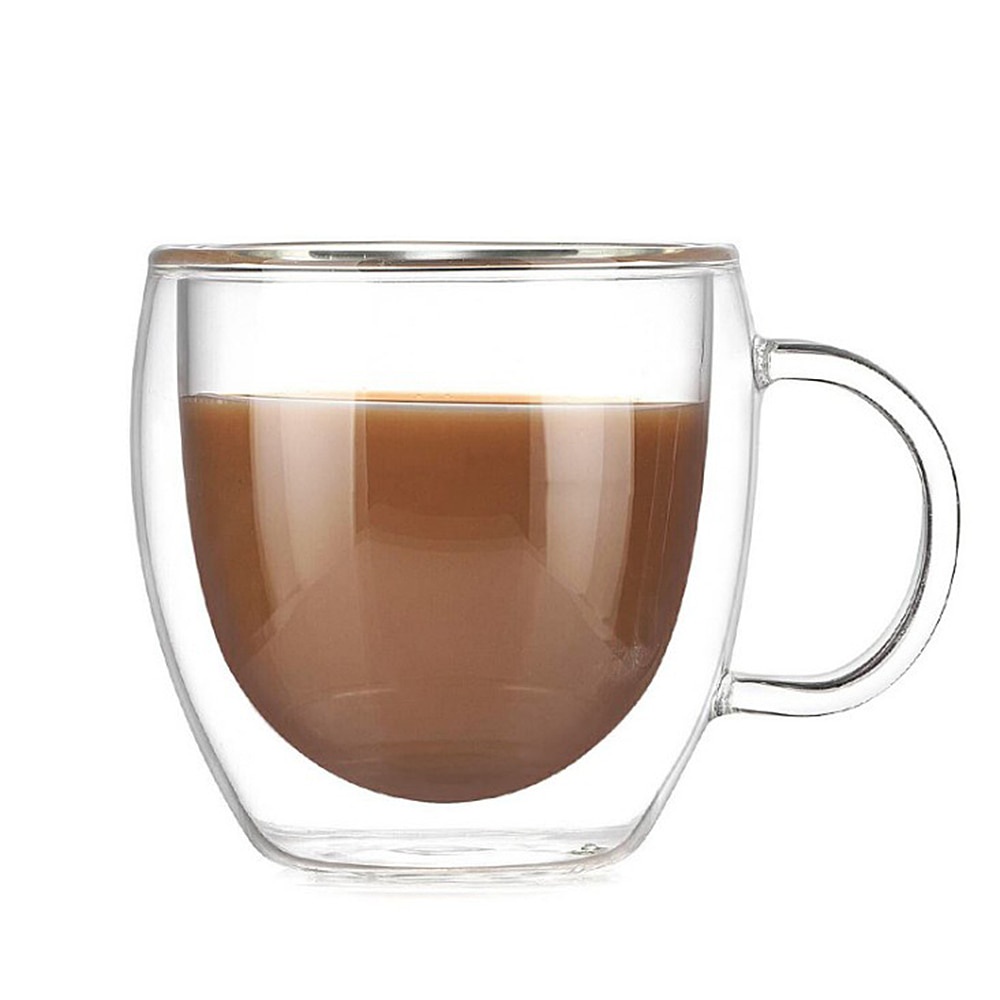 Jual One Two Cups Gelas Cangkir Kopi Anti Panas Double-Wall Borosilicate Glass Round Series ...