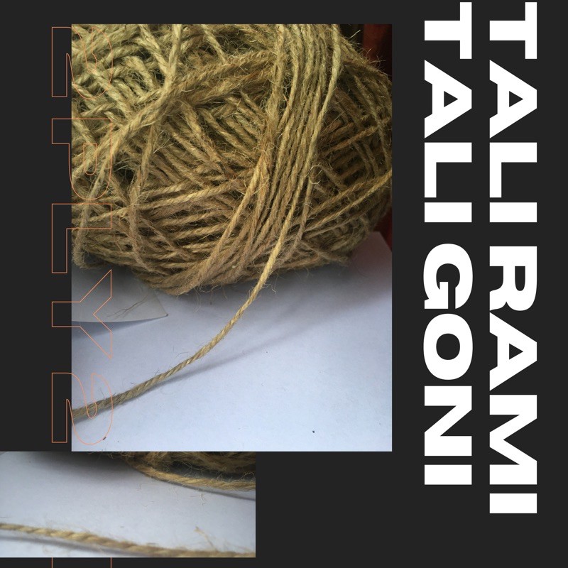 Jual Tali Rami/Tali Goni 3 PLY cocok untuk tali packaging dan hiasan ...