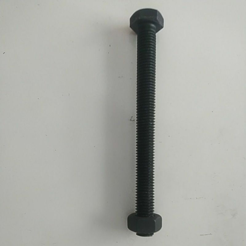 Jual baut mur baja hitam 8.8 full drat M 14 x 150 mm pitch 2.00 kunci 22 panjang 15 cm | Shopee ...