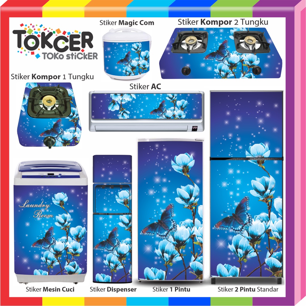 Jual STIKER Kulkas LAMINATING GLOSSY/Kompor/magicom/mesincuci/Ac ...