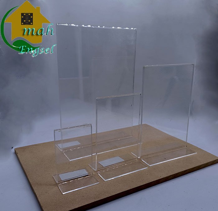 Jual Acrylic tent holder A6 A5 A4 Tempat nomor brosur Card holder akrilik - A7 7.4x10.5 cm ...