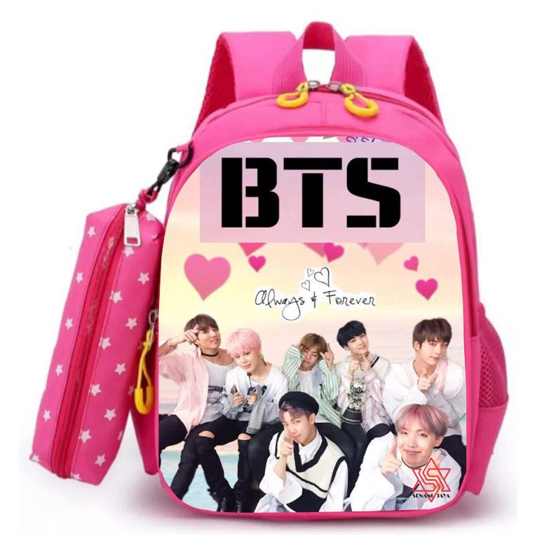 Jual DAEYBAG_Tas Ransel Sekolah Anak Karakter KPOP BTS 2in1 / Bonus ...