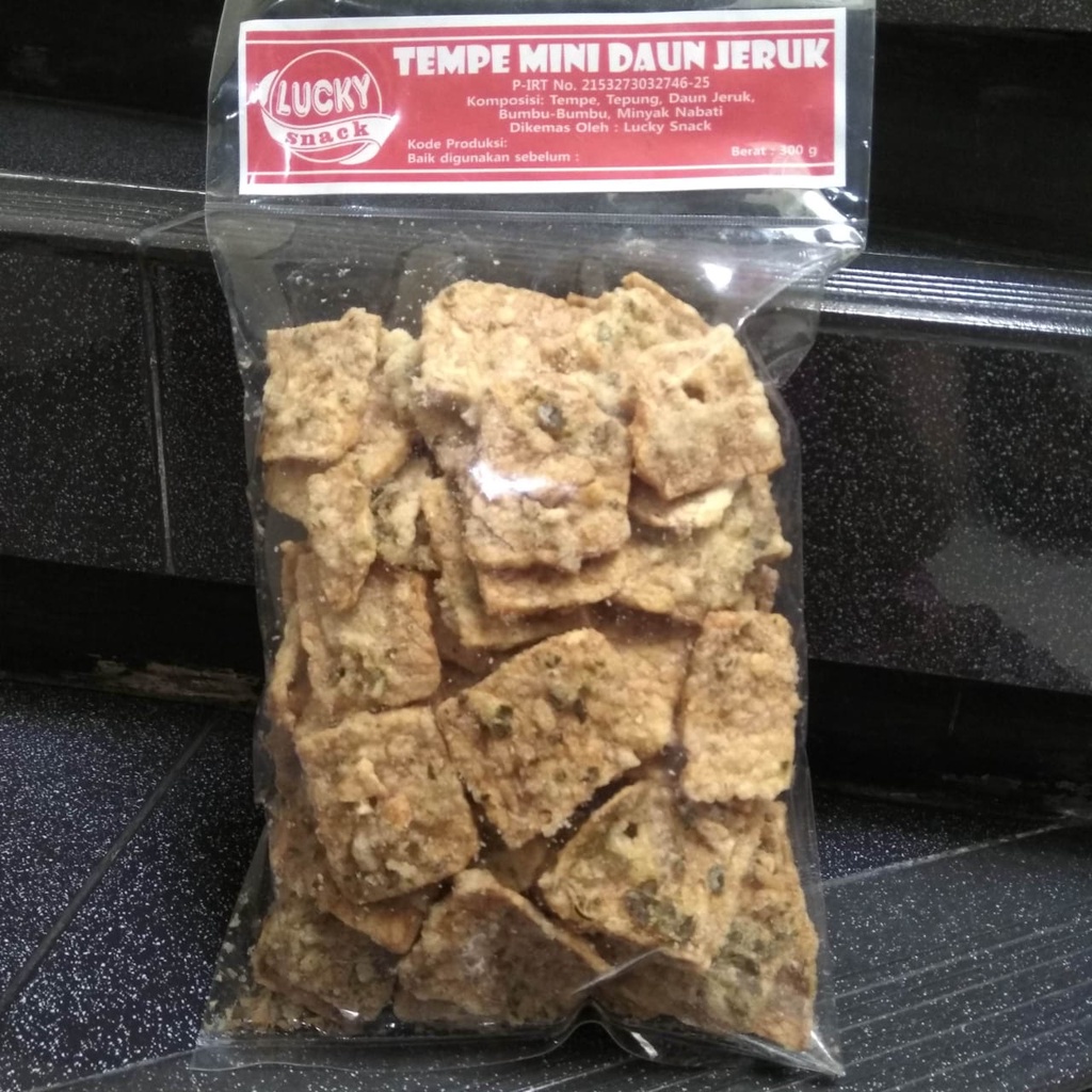 Jual KERIPIK TEMPE MINI DAUN JERUK LUCKY SNACK PRIMA RASA BANDUNG JAJAN ...