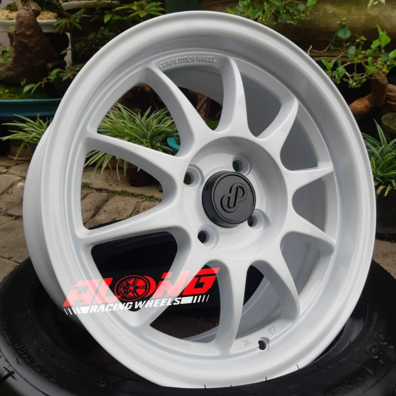 Jual VELG Repl. ENKEI ES-TARMAC R15 White | Shopee Indonesia