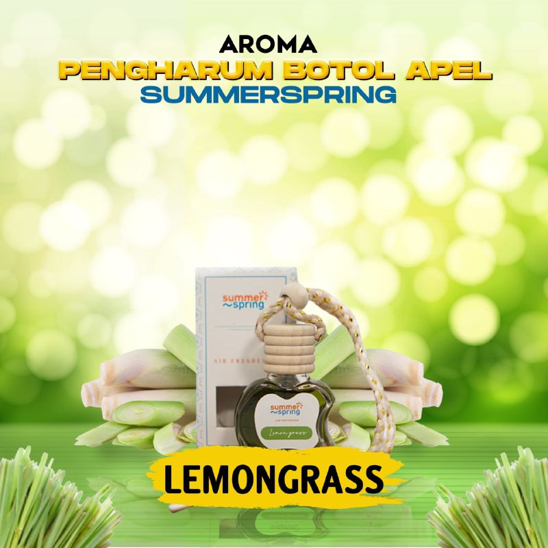 Jual Pengharum Ruangan / Mobil / Toilet Botol Apel - Aroma Lemongrass ...