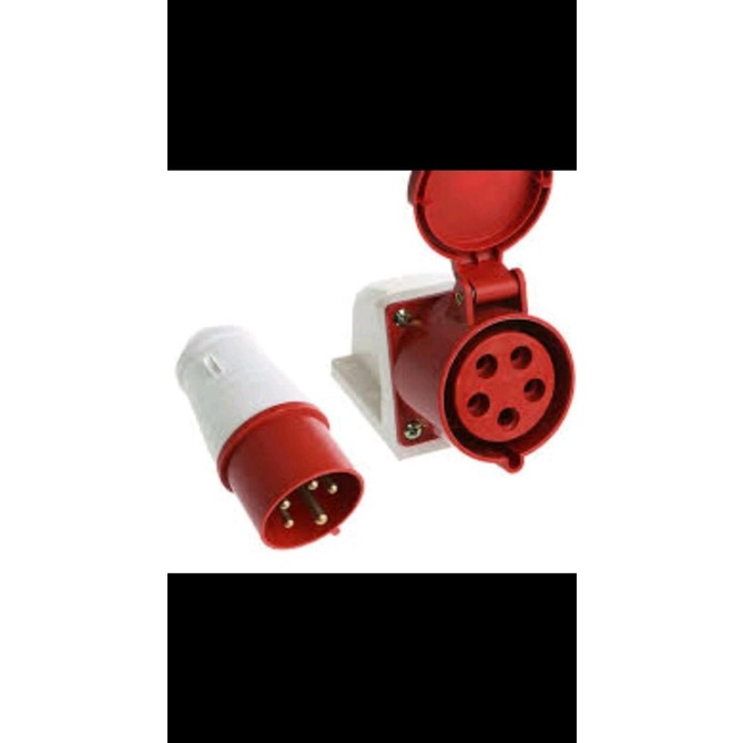 Jual Plug Socket Industri Surface Mounting 4 Pin 32A Ip44 Set Cina ...