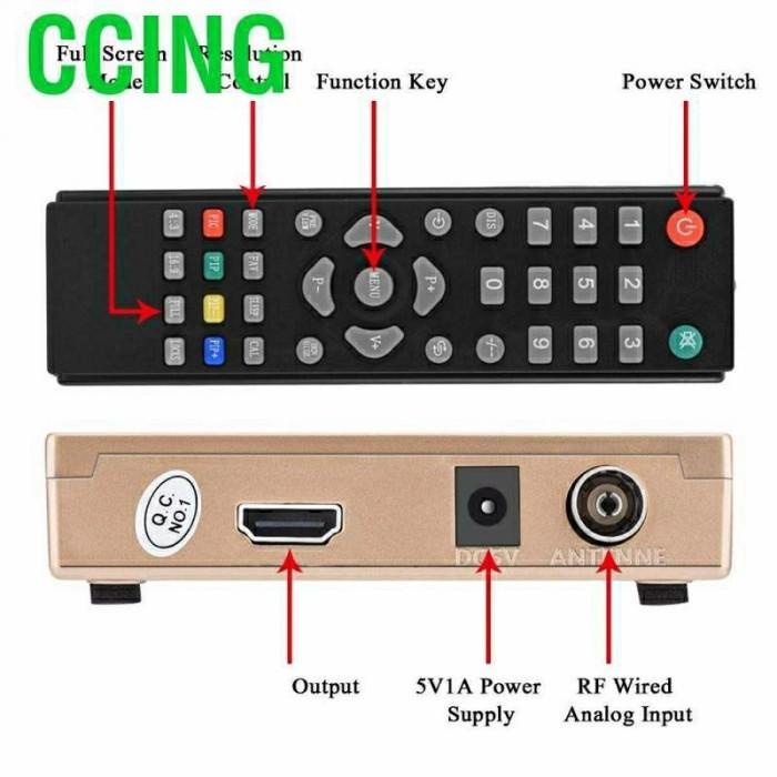 Jual Rf To Hdmi Converter Analog Tv Receiver Adapter With Remote ...
