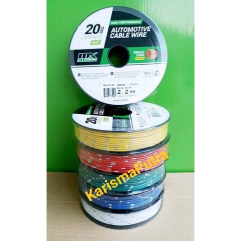 Jual Kabel Bintik Serabut AUTOMOTIVE CABLE WIRE MX 20 METER WARNA ...