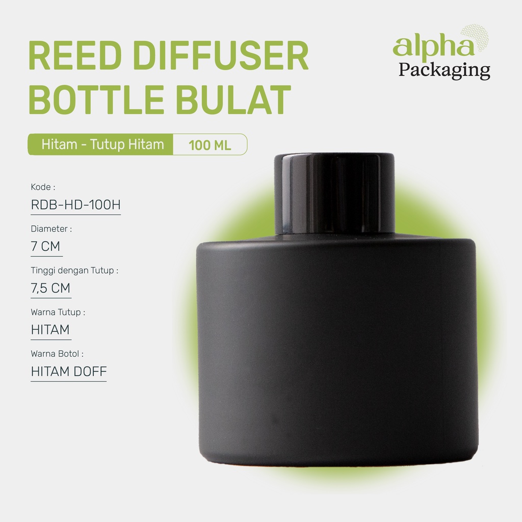 Jual Reed Diffuser Bottle 100ml - Premium Black - Silver Gold & Black ...