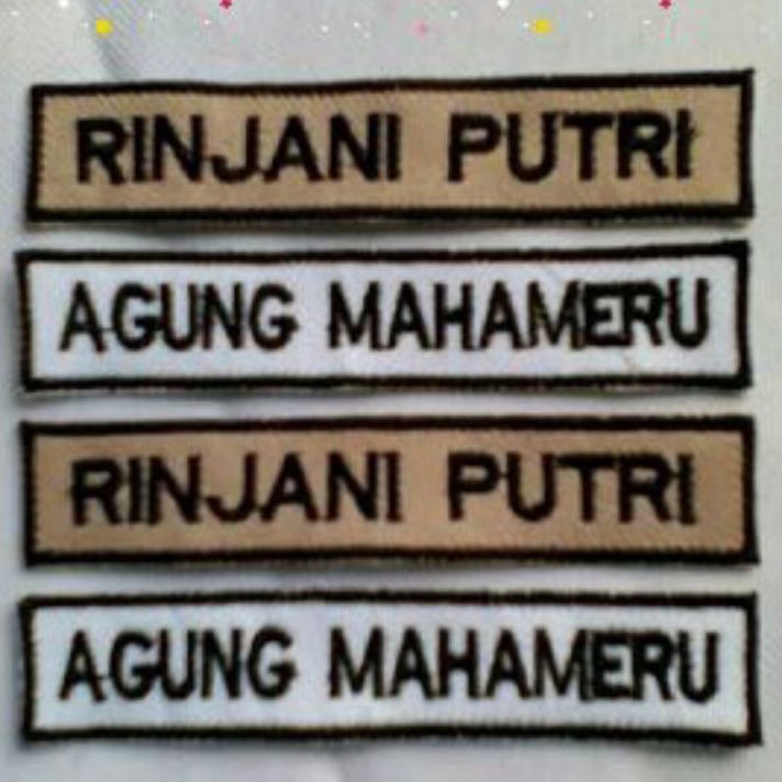 Jual papan nama bordir custom bordir nama custom satuan papan nama ...