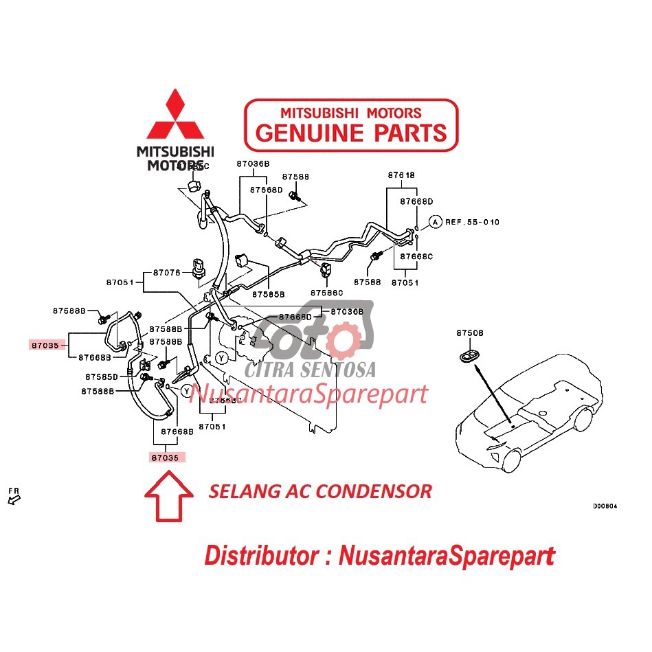 Jual SELANG AC COMPRESSOR XPANDER ORIGINAL 7815C319 | Shopee Indonesia