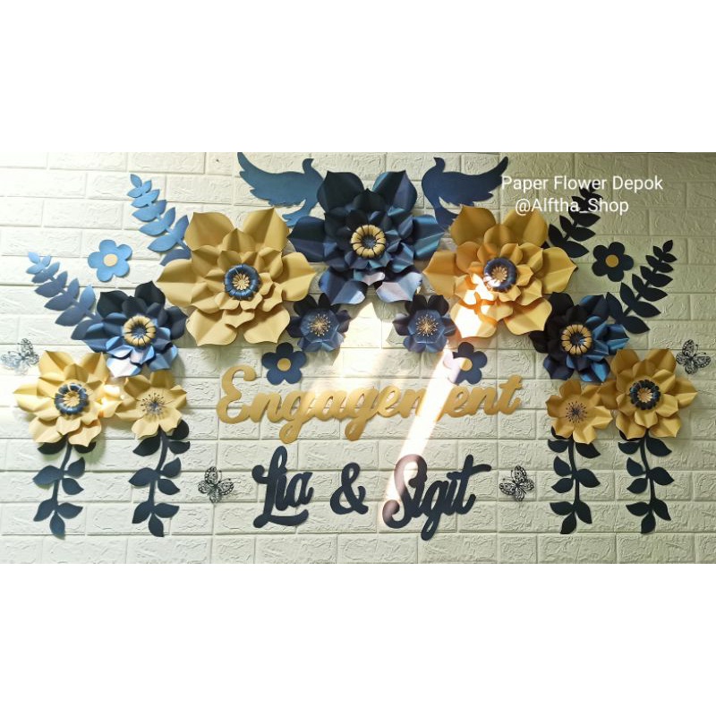 Jual Paper Flower ( Bunga kertas ) Hiasan dinding/paket simple | Shopee ...
