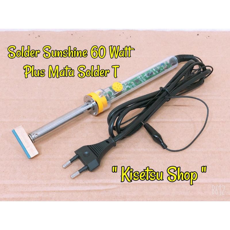 Jual SOLDER SUNSHINE PENGATURAN SUHU 60 WATT / SOLDERING IRON ADJUSTABLE 60W + MATA T UNTUK LCD ...