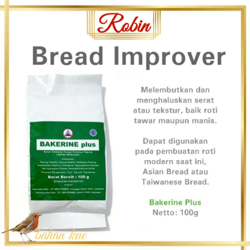 Jual Bakerine Plus 100 gram Bread Improver Bahan Pengempuk Roti Bahan Kue Makassar Halal COD ...