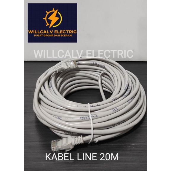 Jual KABEL LAN / KABEL LINE INTERNET 10M 15M 20M 25M 30M | Shopee Indonesia