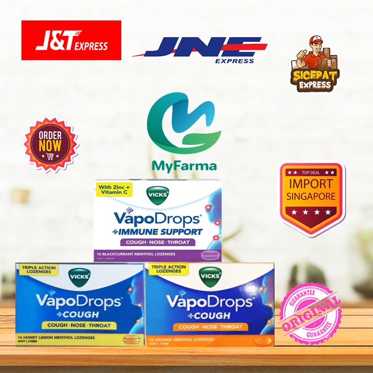 Jual Vicks Vapodrops Immune Support Lozenges Menthol 16 pcs | Shopee ...