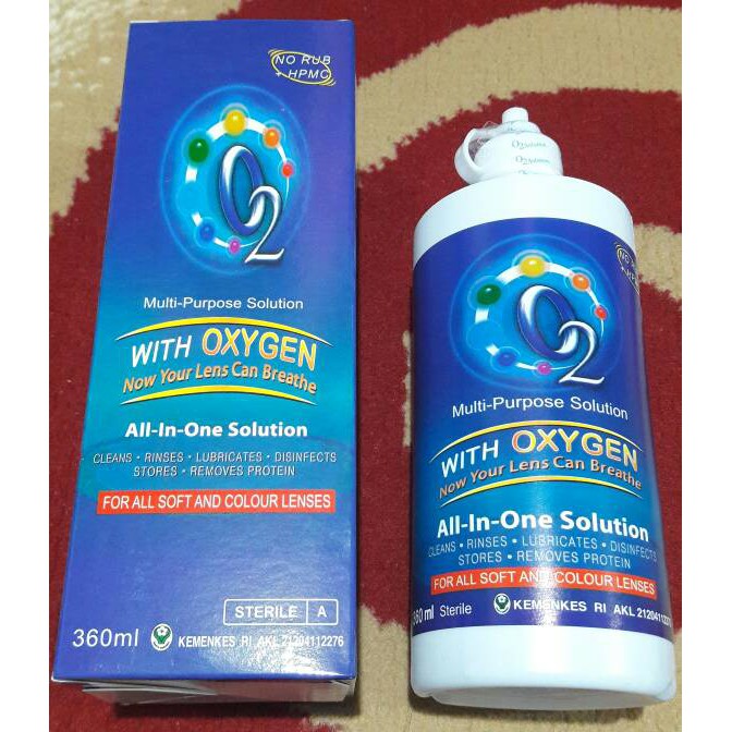 Jual Cairan Softlens O2 360mL / Air Pembersih O2 360 mL | Shopee Indonesia