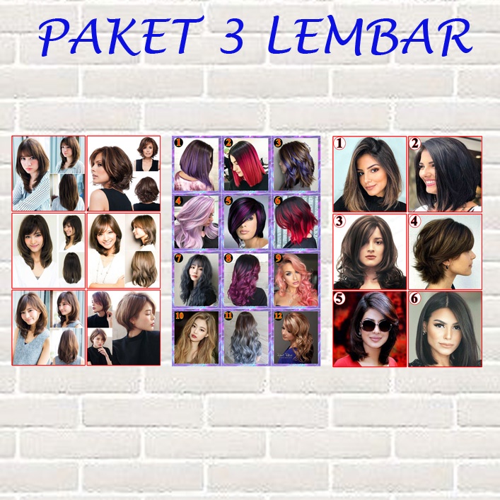 Jual poster babershop,pangkas rambut dan salon model cewek terbaru ...