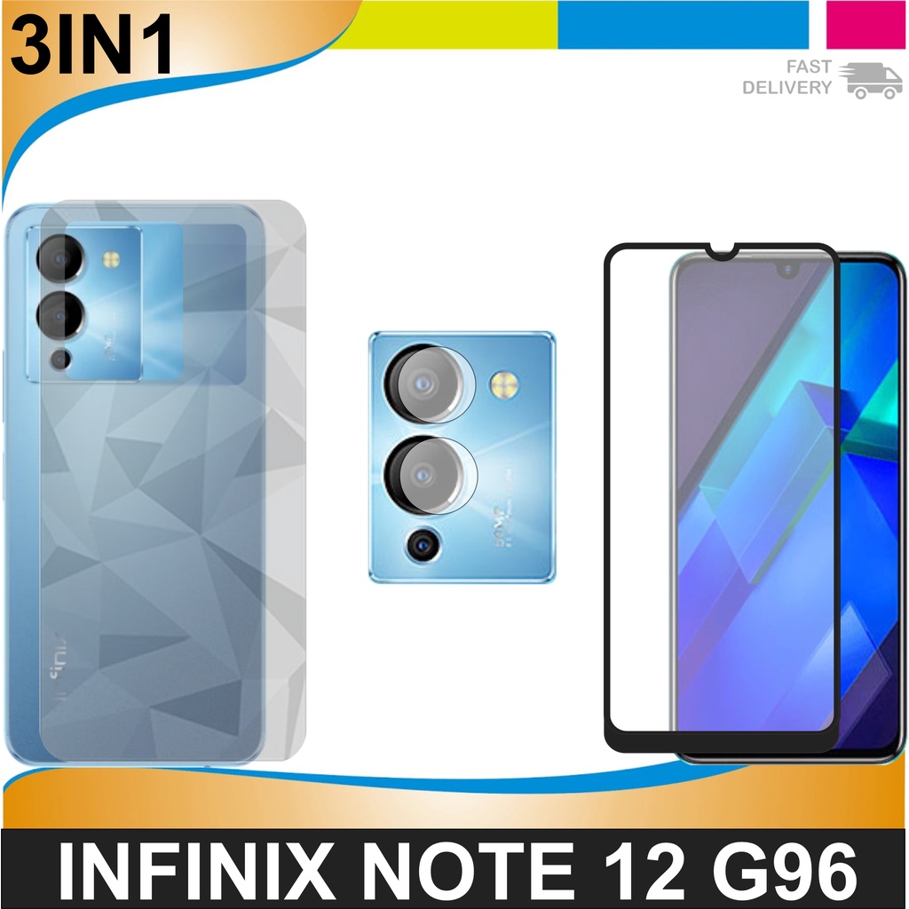 Jual Tempered Glass Layar Infinix Note 12 G96 (2022) Paket 3in1 Free ...