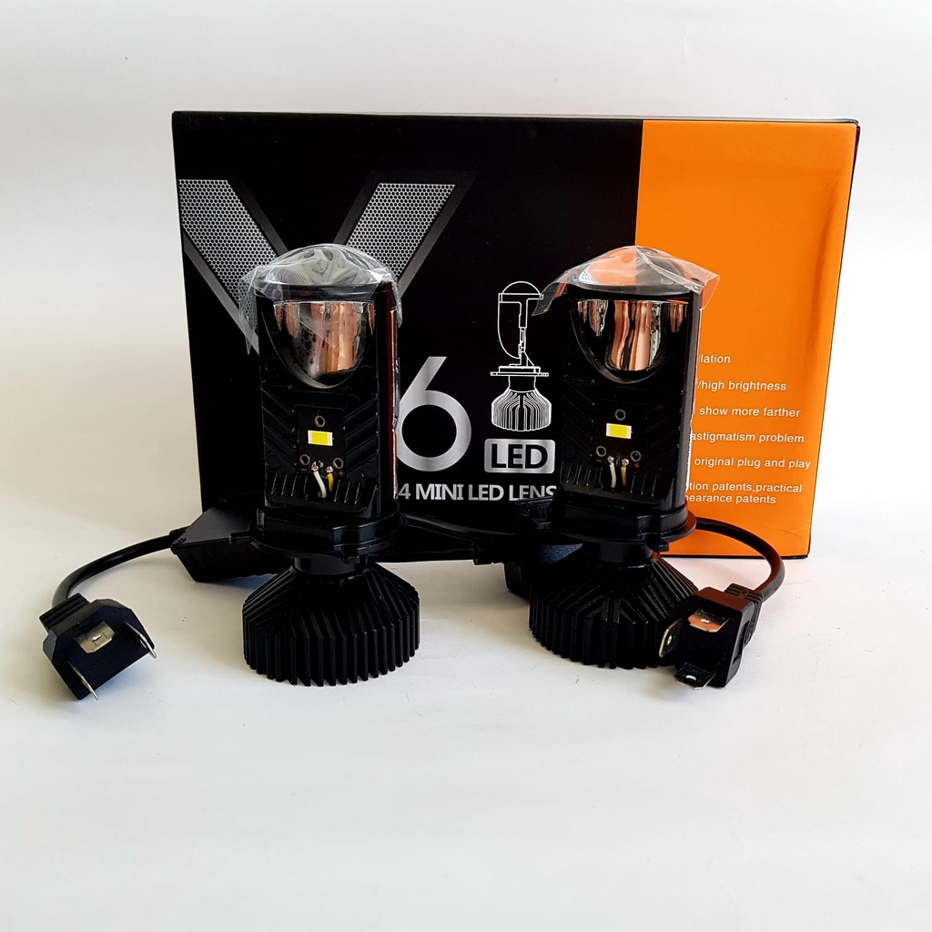 Jual Lampu LED Y6D Mini Lensa Projector Headlamp Mobil H4 Hi Low Beam ...