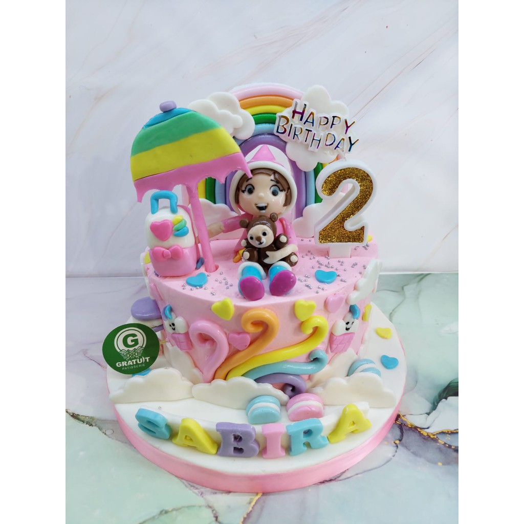 Jual cake ruby rainbow / cake ulang tahun uk 15cm | Shopee Indonesia