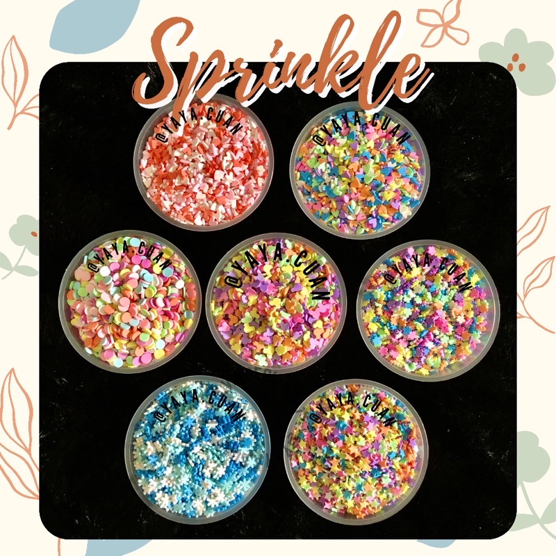 Jual ( MIN 2PC ) Sprinkle Fake Meises Hiasan Bahan Ornament Slime Ice ...