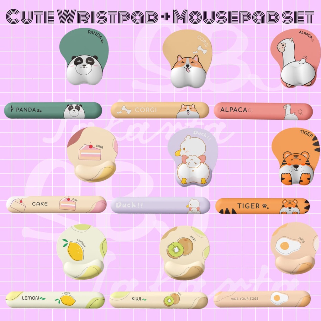 Jual Set wristpad keyboard memory foam dengan wrist mousepad / wrist ...