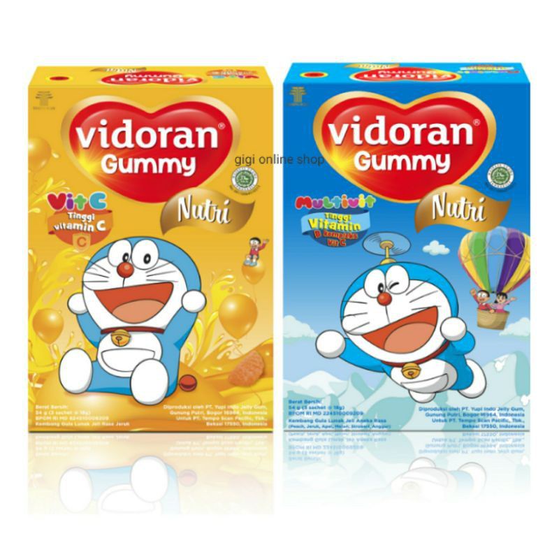 Jual Vidoran Gummy Nutri Multivitamin 54g | Shopee Indonesia