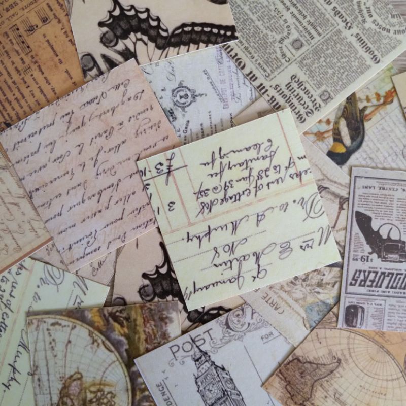 Jual Sticker Vintage | 20 pcs Sticker Vintage - Square Vintage Sticker ...