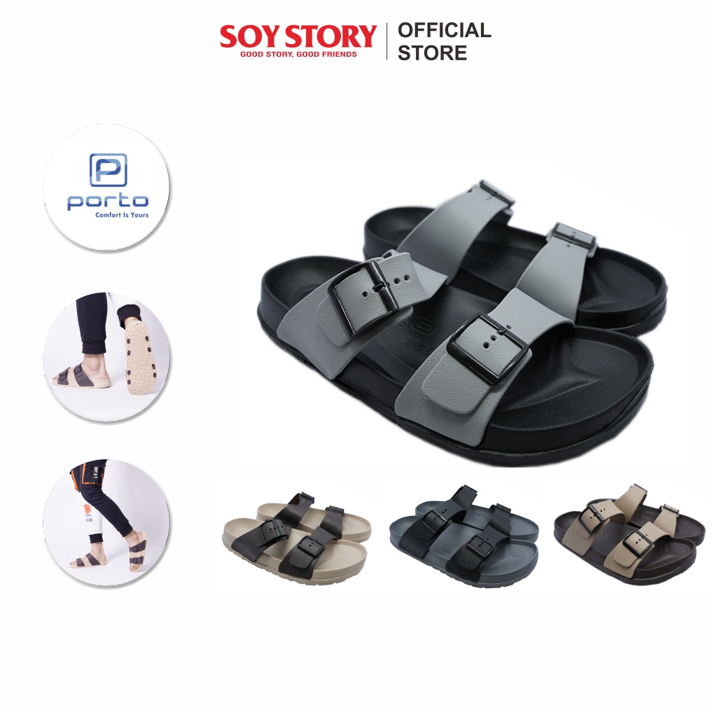 Jual Sandal Porto 1029 Model Sendal Slide Pria Wanita Sendal Phylon ...