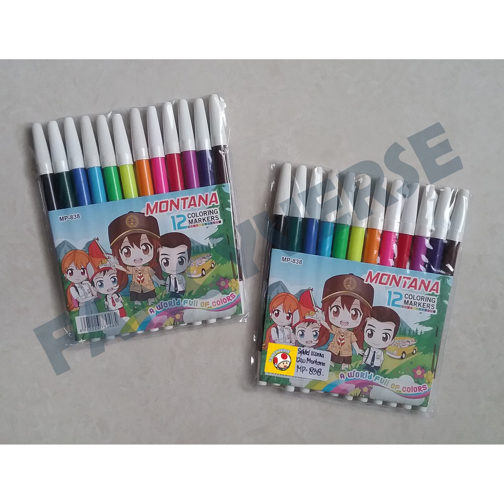 Jual Spidol Warna MP-838 12W / Ballpoint Ball Pen Pulpen Pena | Shopee ...
