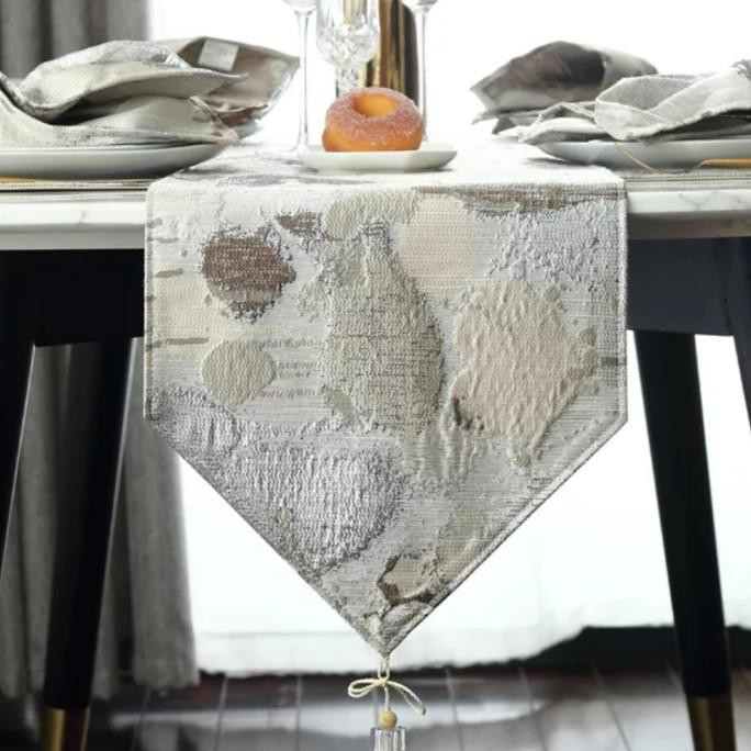 Jual Premium splatter table runner BEIGE | Shopee Indonesia