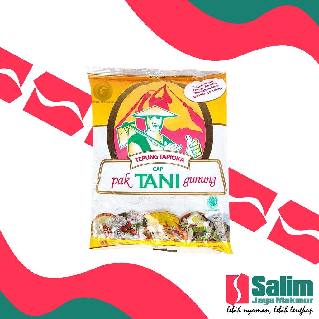 Jual Tepung Tapioka cap Pak Tani Gunung 500 Gr - Tepung Kanji / Tepung ...