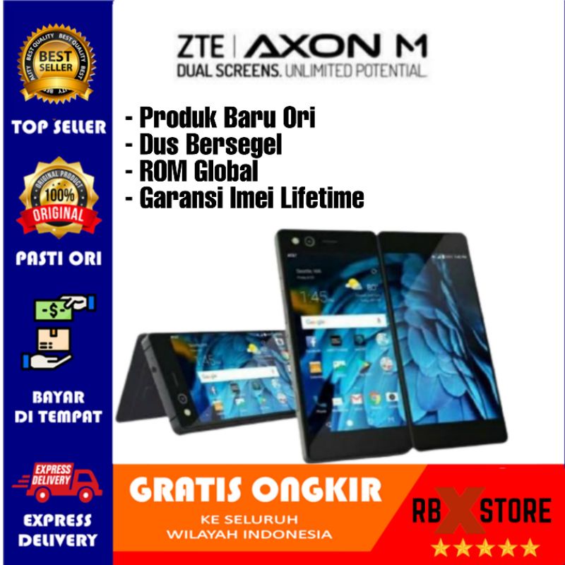 Jual Hp ZTE Axon M 4/64GB Z999 Fold Dual Screen Dual Layar Smartphone ...