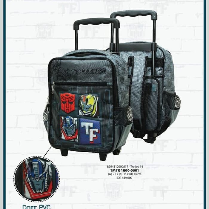 Jual Tas Sekolah Transformer Trolley 14 inch - Adinata Anak Ori Laki ...