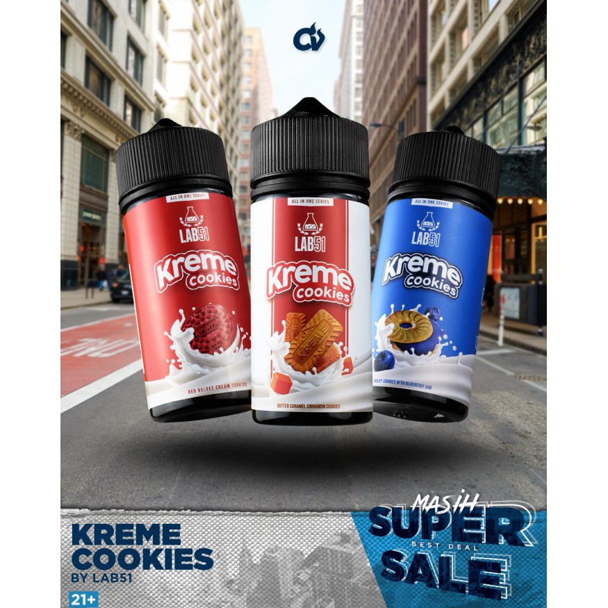 Jual kreme cookies series 100ml 3&6mg by LAB51 berpita cukai | Shopee ...