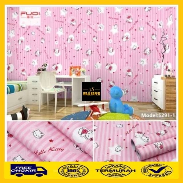 Jual Wallpaper Dinding Hello Kitty Salur Wallpaper Wall Sticker Line ...