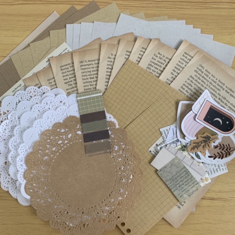 Jual 50+- jurnal kit/ paper bundle/ journal kit/aesthetic paper/kertas ...