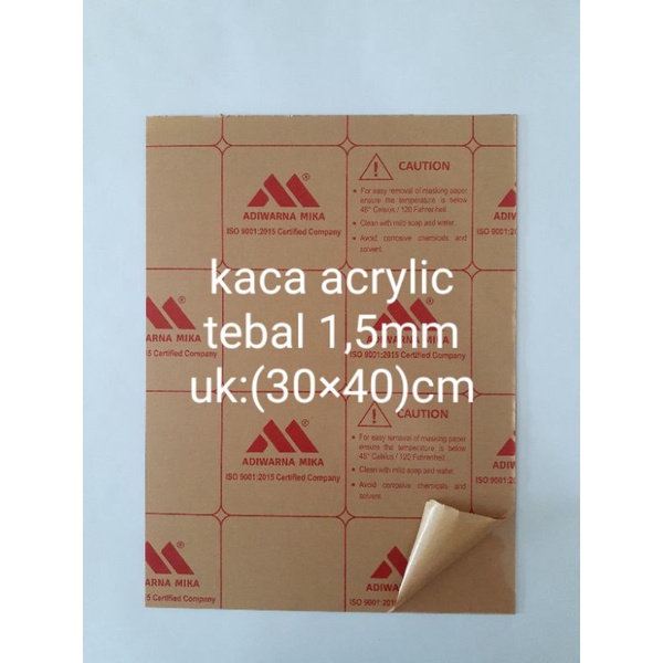 Jual Kaca acrylic tebal 1,5mm uk:(30×40)cm | Shopee Indonesia