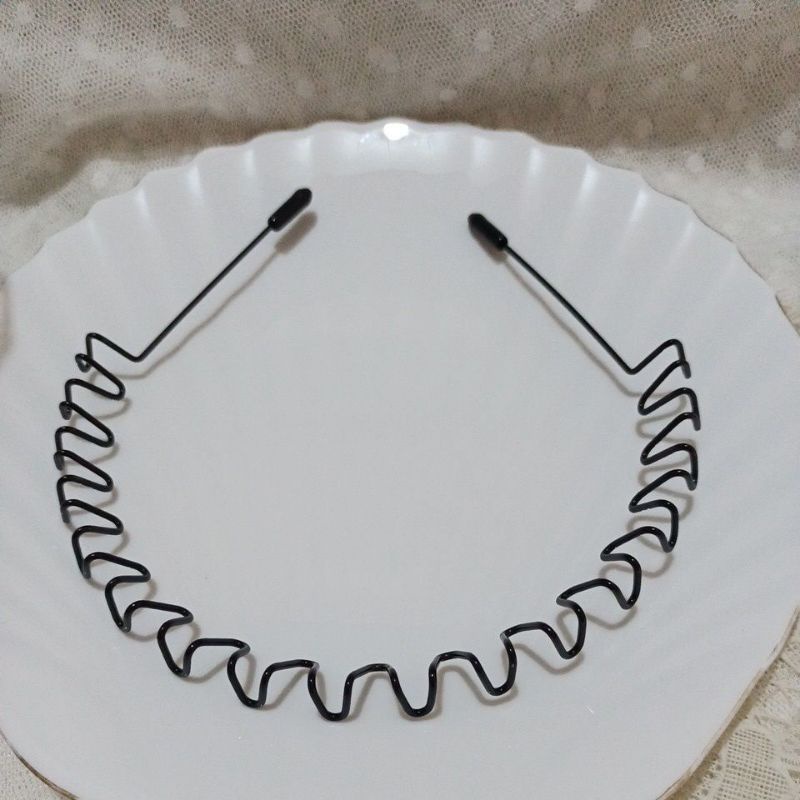 Jual [READY STOCK] BANDO POLOS BESI KAWAT IMPORT HITAM ZIGZAG GELOMBANG ...